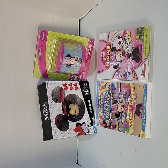 Disney | Other | Minnie Mouse Bundle 2 Movies A Night Light Picrure ...